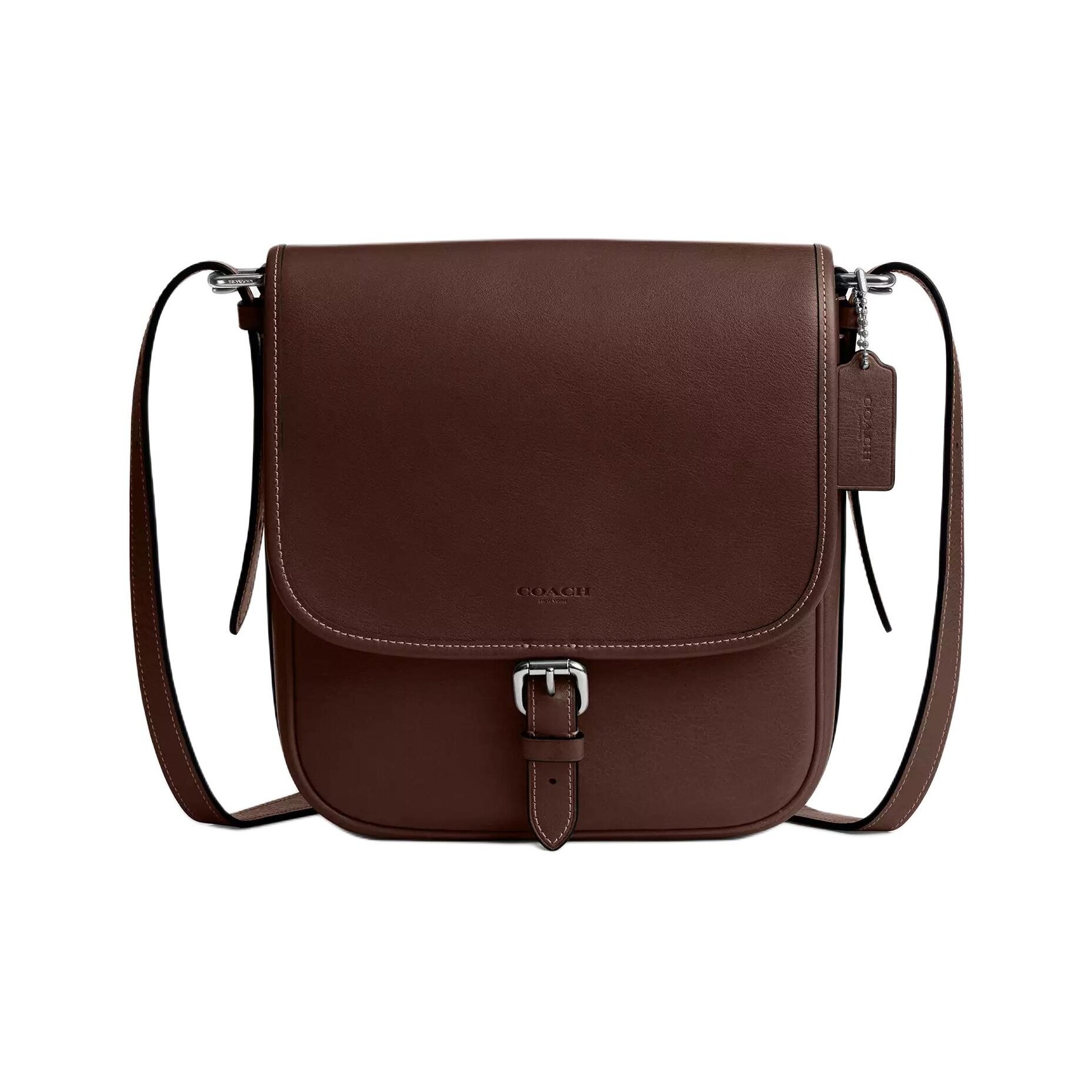 Сумка Coach Hitch, фактура стеганая, темно-коричневый — фото 1
