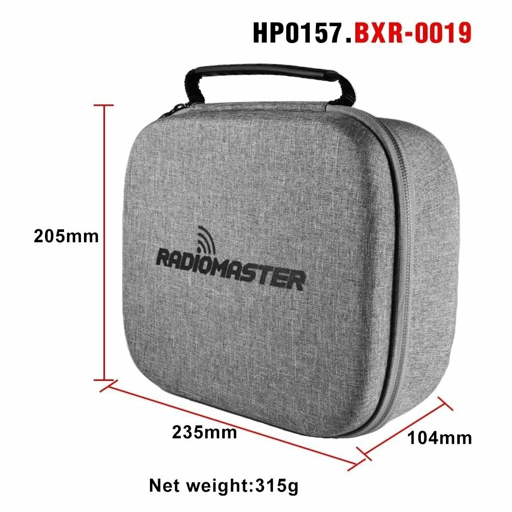 RADIOMASTER - чехол для пультов TX12 TX16S Boxer Zorro. Портативная сумка для хранения и защиты RC передатчиков. Прочный материал, удобная переноска.
