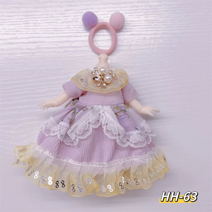 16- 17cm предметов одежды для кукол, платье для кукол 8/12 BJD, юбка, милый повседневный комбинезон JK для кукол OB11,