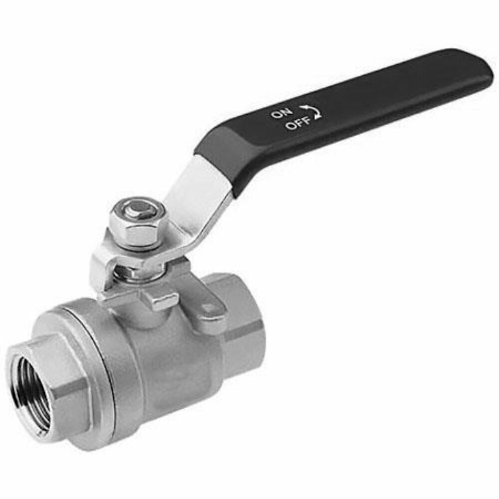 Кран шаровой DN.ru 316-316-PTFE-FP-T-H Ду80 Ру40 ZGY нержавеющая сталь CF8М/AISI 316 внутренняя резьба ручка-рычаг