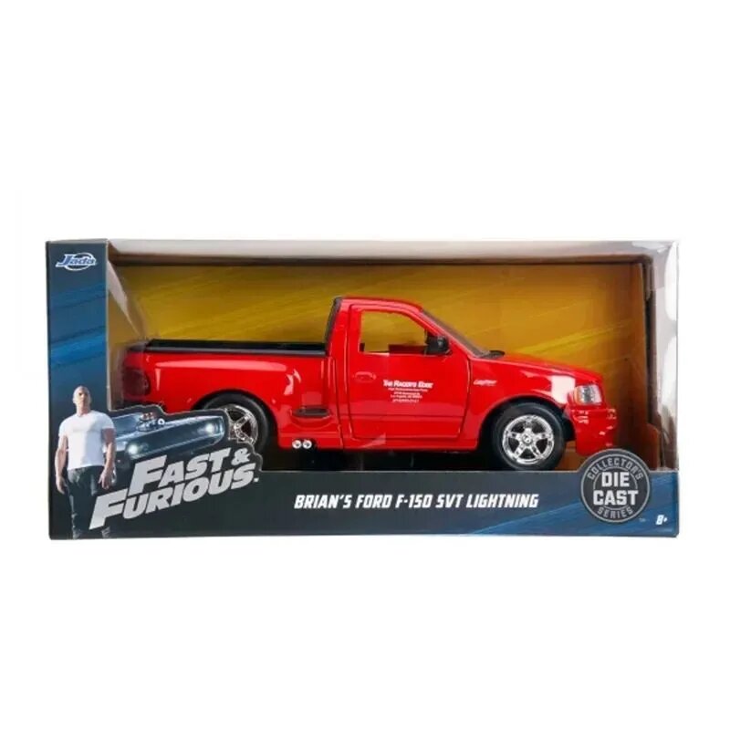 Jada 1:24 Brian 1999 Ford F-150 SVT Toy Car, Металлическая модель автомобиля, мальчик игрушечный подарок, хобби коллекция