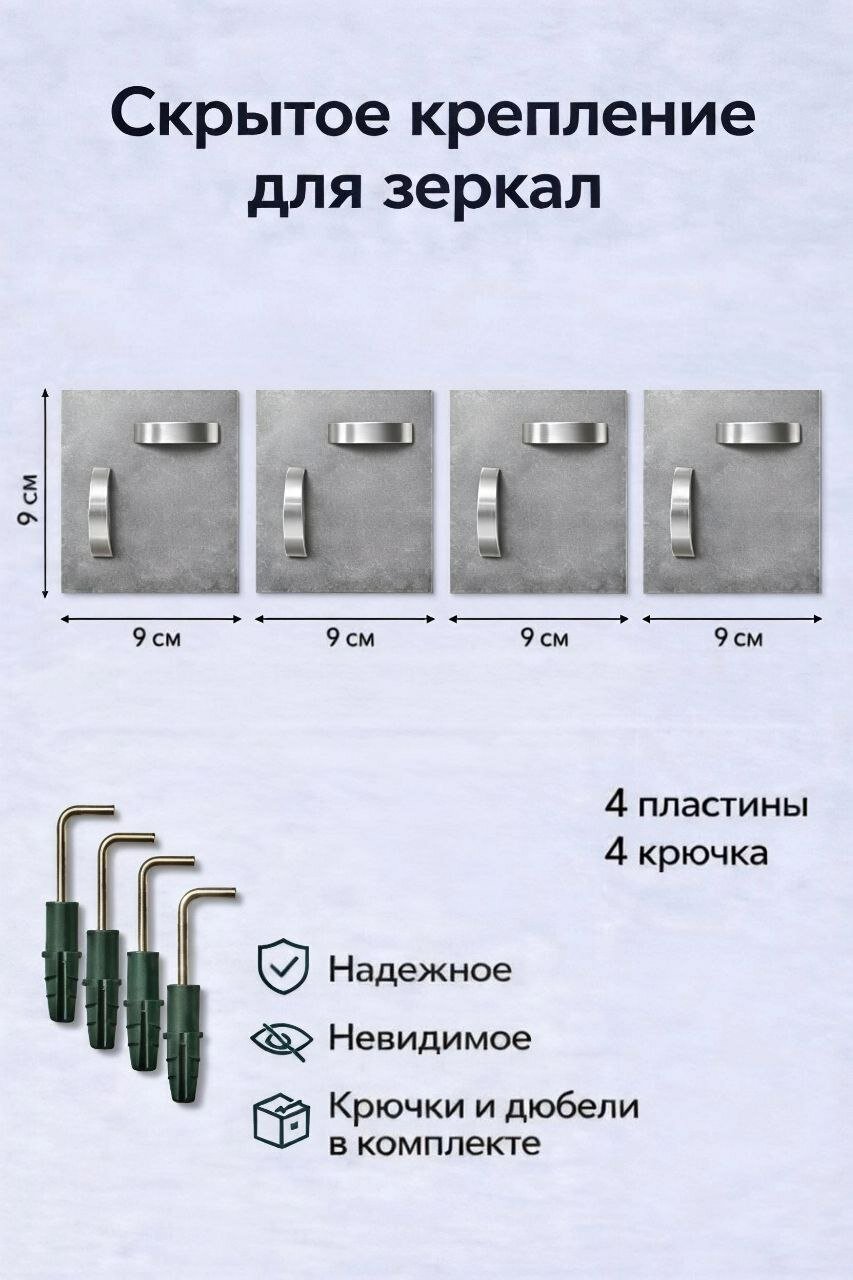 Крепление стандарт 4 шт +шуруп+дюбель 4 шт