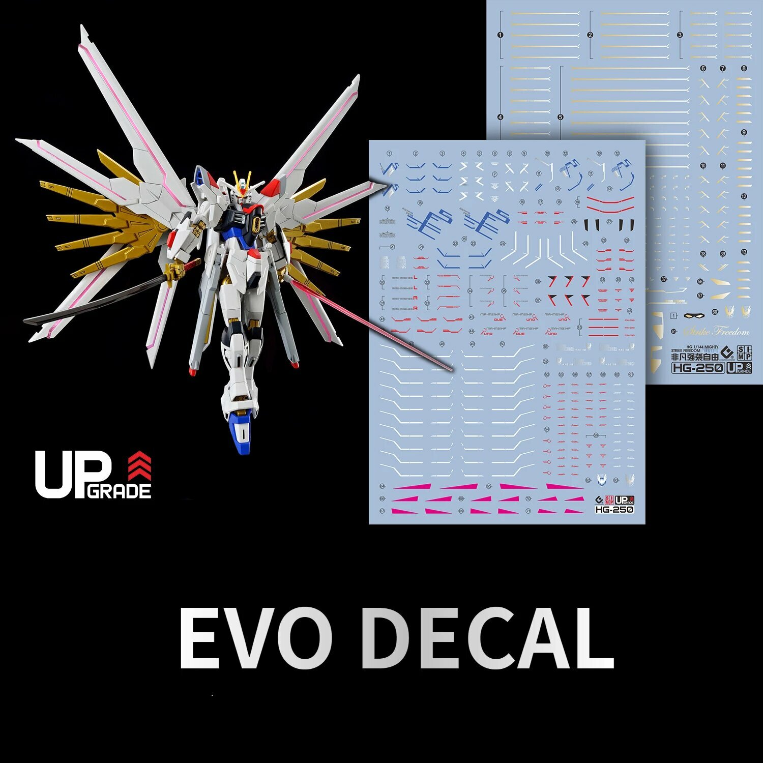EVO Decal HG-250 для Mighty Strike Freedom