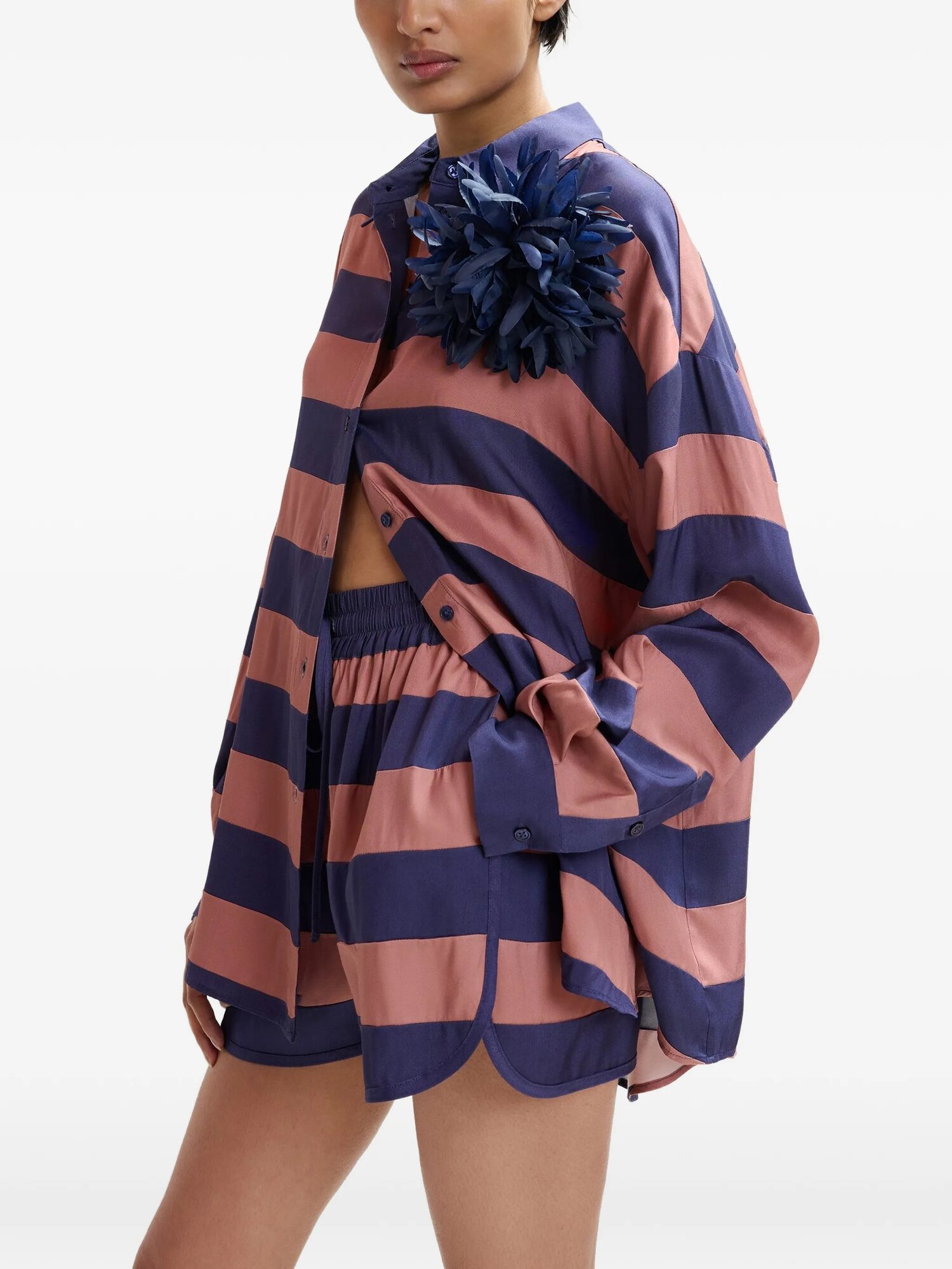 Рубашка ESSENTIEL ANTWERP Striped-pattern shirt, размер XS, blue — фото 1