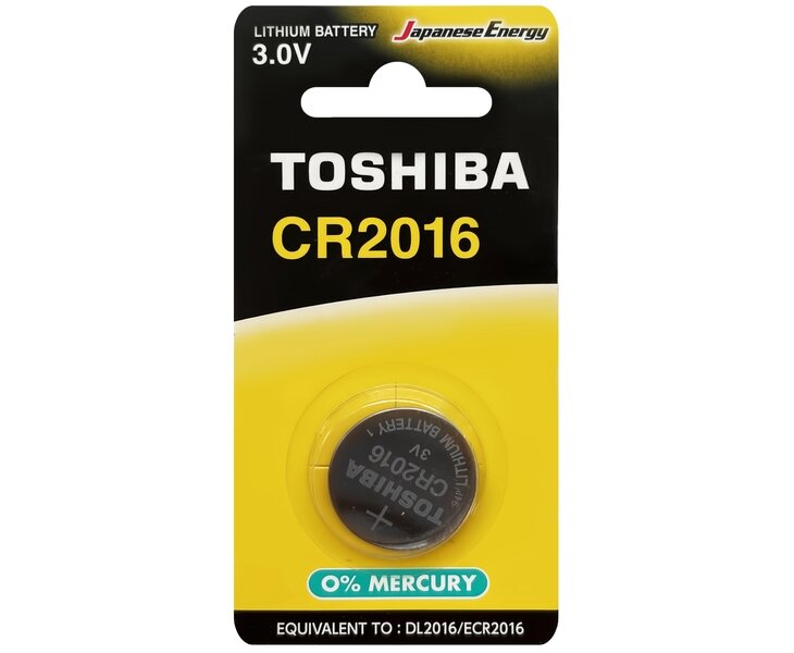 Элемент питания (батарейка) 3V Toshiba CR2016 1шт блистер********