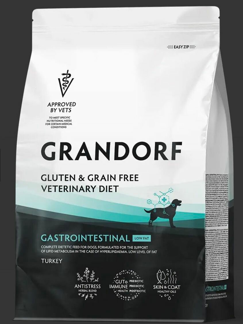 GRANDORF VETERINARY GASTROINTESTINAL LOW FAT сухой корм для собак 3кг