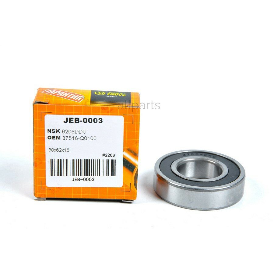 JUST DRIVE JEB0003 Подшипник закрытый(резина) (30/62/16) 6206-2RS