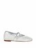 Туфли Lorena Paggi Woven metallic-finish flat pumps, размер 36, серебристый/крас...