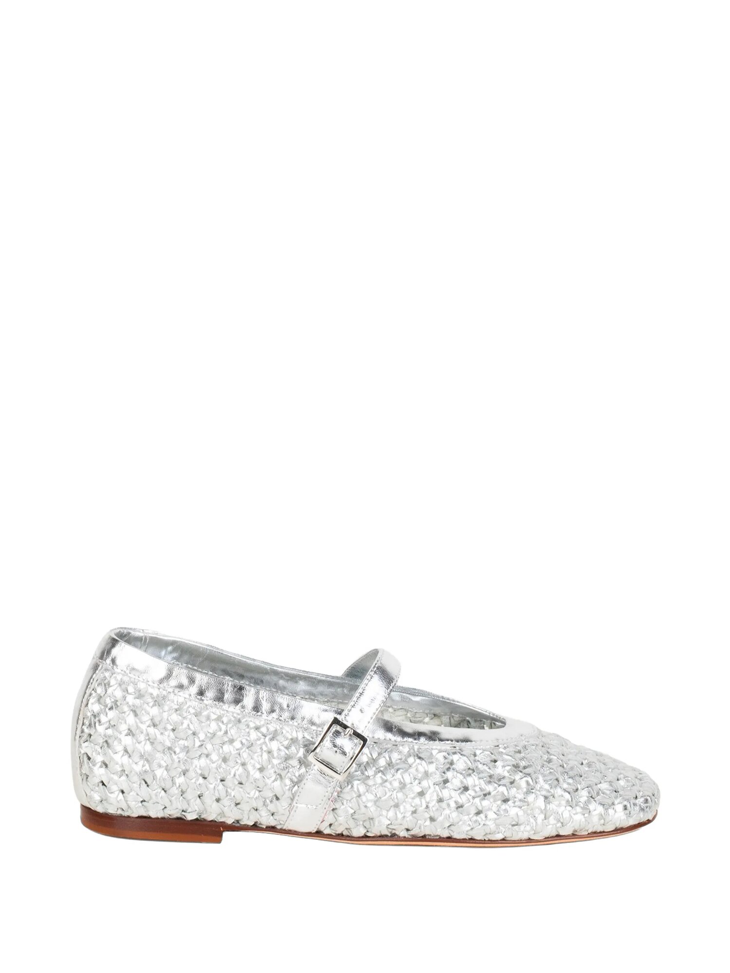 Туфли Woven metallic-finish flat pumps 