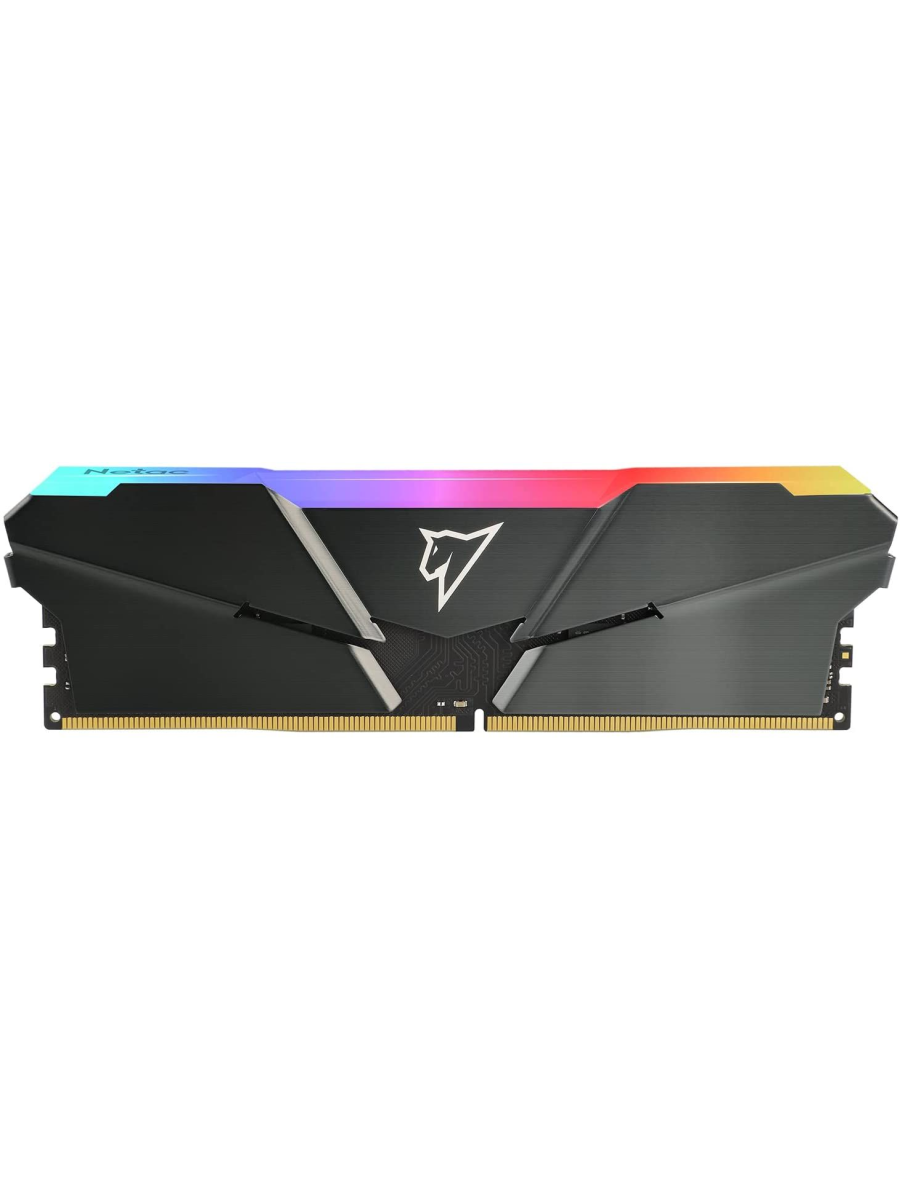 Память DDR4 16GB 3200MHz Netac NTSRD4P32SP-16E Shadow RGB RTL Gaming PC4-25600 CL16 DIMM 288-pin 1.35В single rank с радиатором RTL
