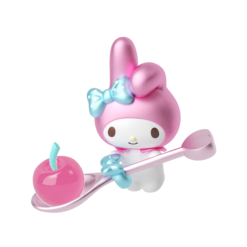 Фигурка Sanrio: Милая и забавная Куроми, Пудинг Дог, Hello Kitty, Мини Мелоди в пакете-сюрпризе. Стример Мелоди