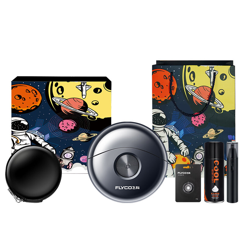 Электробритва мужская FLYCO FS891, FS891 Silver Planet Gift Box