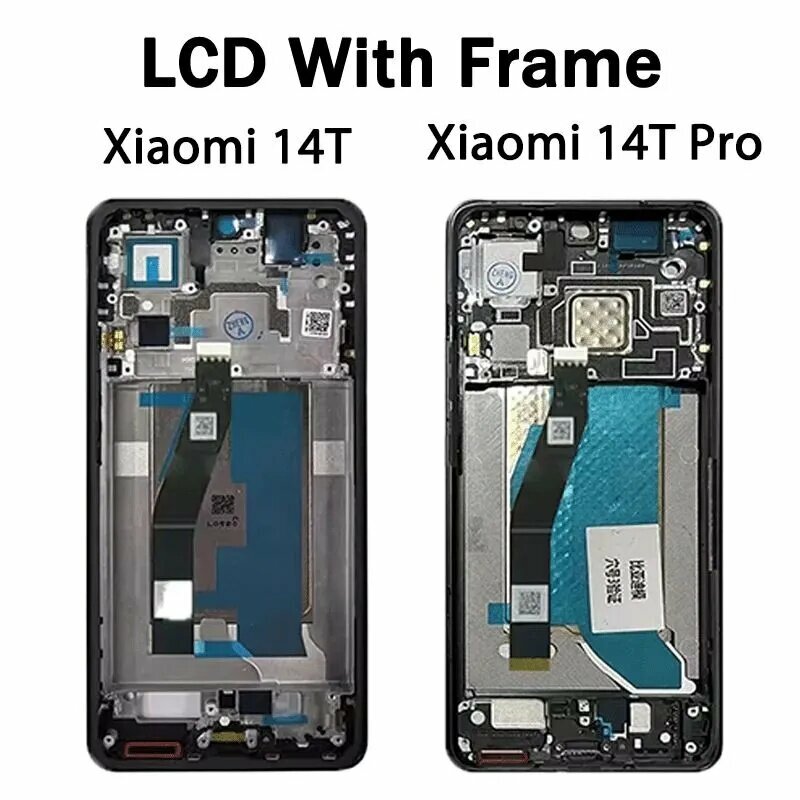 Для Xiaomi 14T Pro 2407FPN8EG ЖК-экран с рамкой дисплея сенсорная панель дигитайзер сборка черный