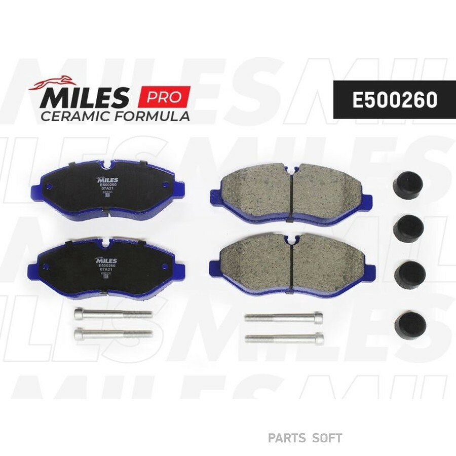 MILES E500260 Колодки тормозные MERCEDES SPRINTER 95>/VITO 03>/VOLKSWAGEN CRAFTER 06> передние Ceramic ()