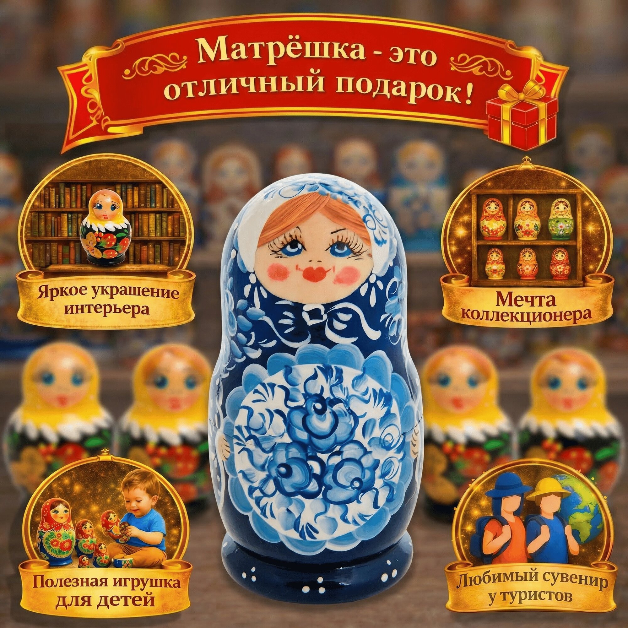 Матрешка Бабушка Пелагея — фото 1