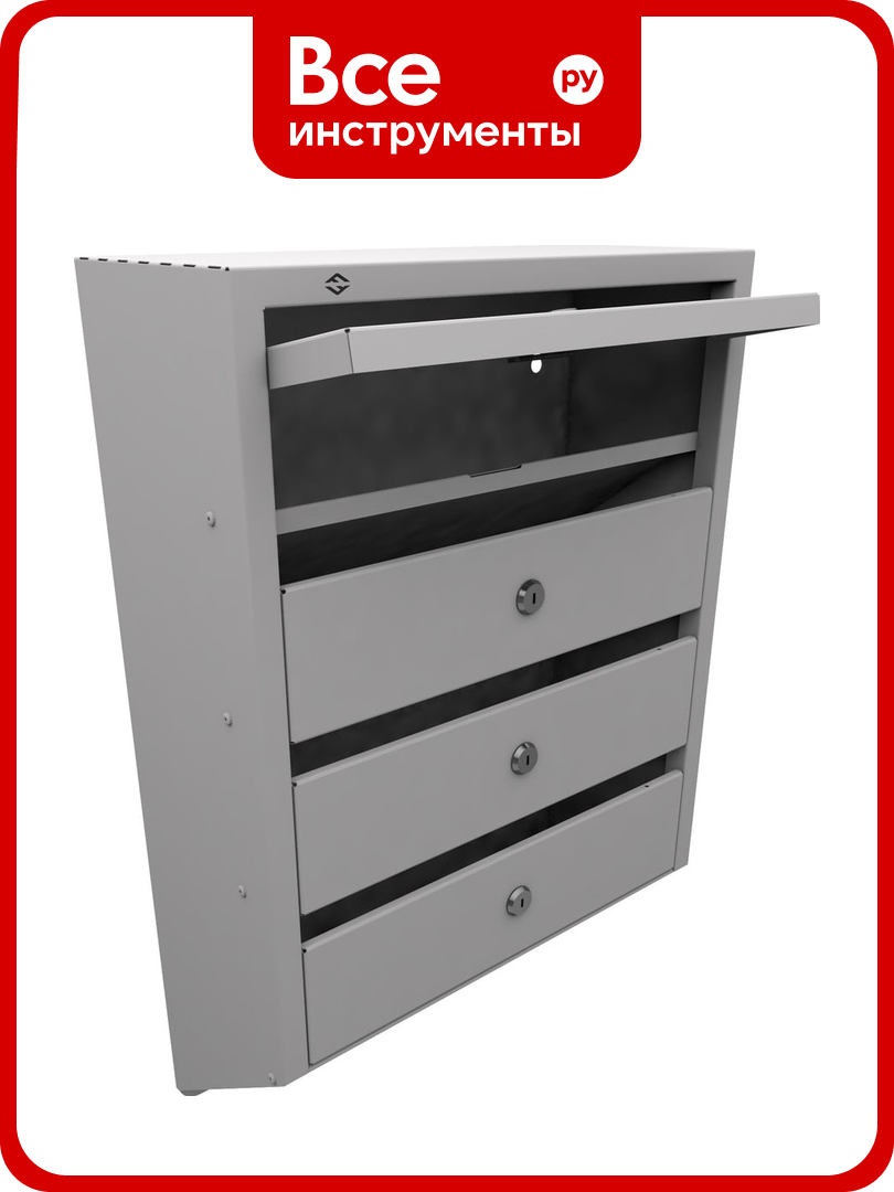 Почтовый ящик FerrumFormat Оптима Люкс 4 серый 4620065511097, для получения писем
