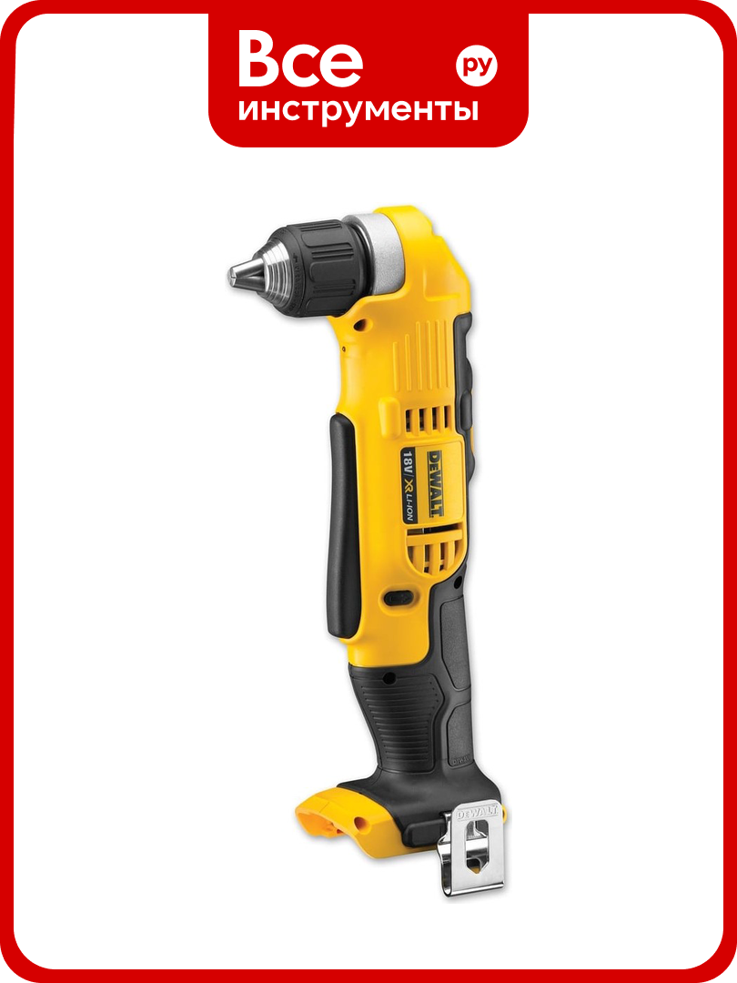 Угловая дрель DEWALT DCD740N, 18 В, с двумя скоростями до 2000 об/мин, для сверления и заворачивания крепежных элементов