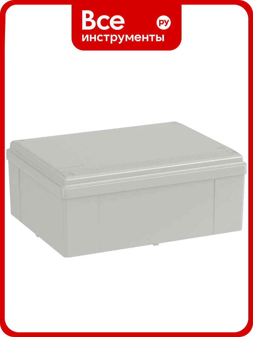 Коробка ответвительная DKC с гладкими стенками, IP56, 190х140х70мм 54110DIY, пластиковый корпус, серый цвет