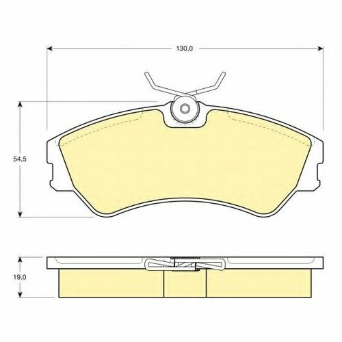 Комплект передних тормозных колодок Girling 6108621 для VW KOMBI T2, Transporter IV
