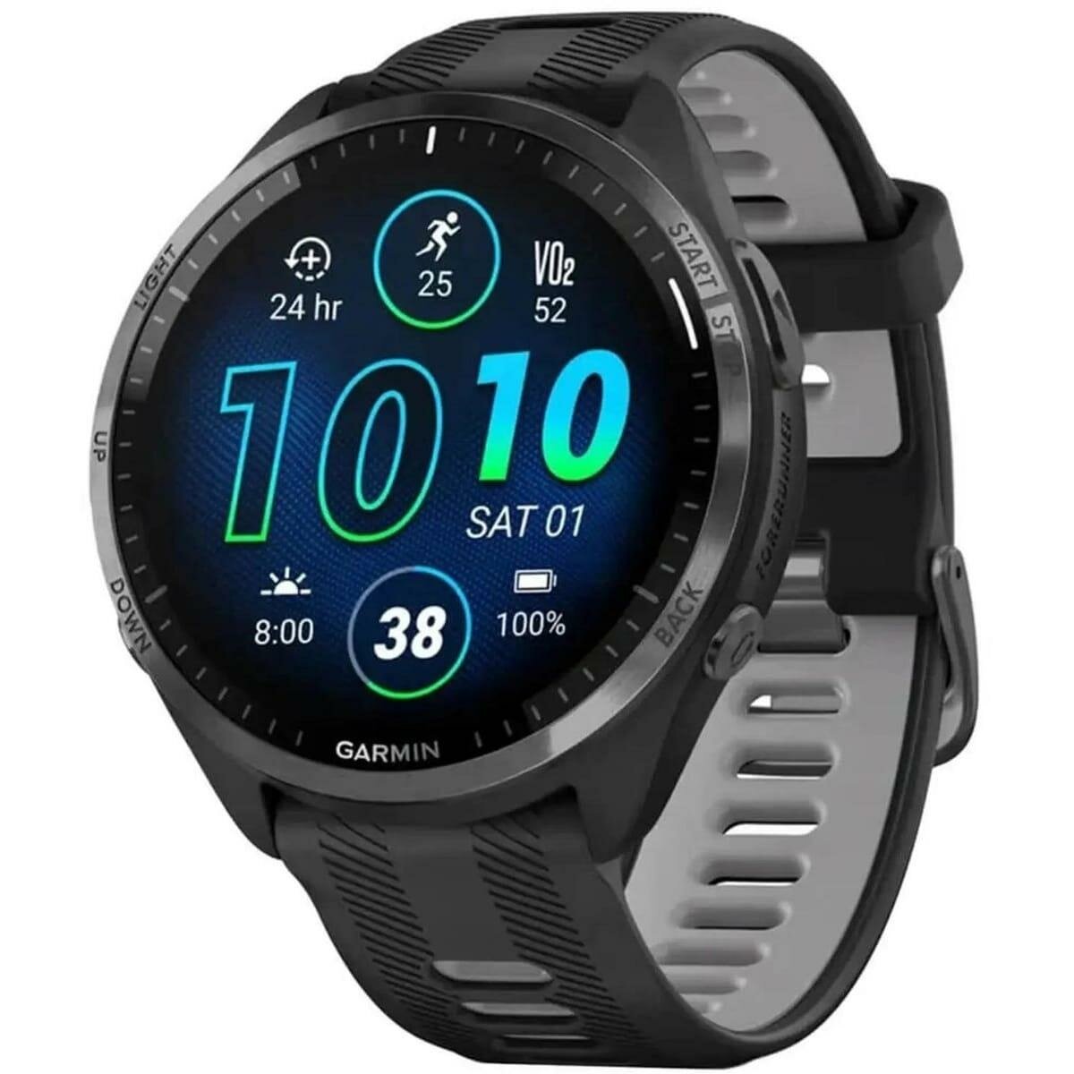 Смарт-часы Garmin Forerunner 965, 47мм, 1.4", черный/серый/черный [010-02809-10]