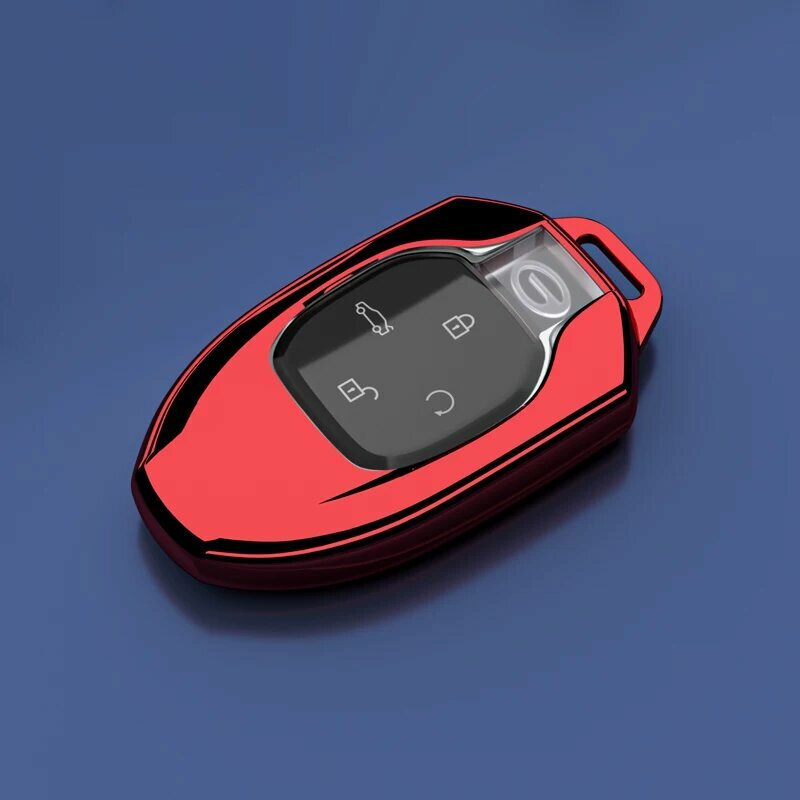 Чехол для ключа GAC GS4 2024-2025, классический красный, одиночный ключ, защитный матовый дизайн