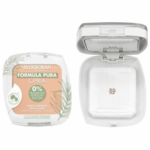 Deborah Milano Пудра для лица матирующая тон 03 Бежевый FORMULA PURA MATIFYING COMPACT POWDER компактная 9 г