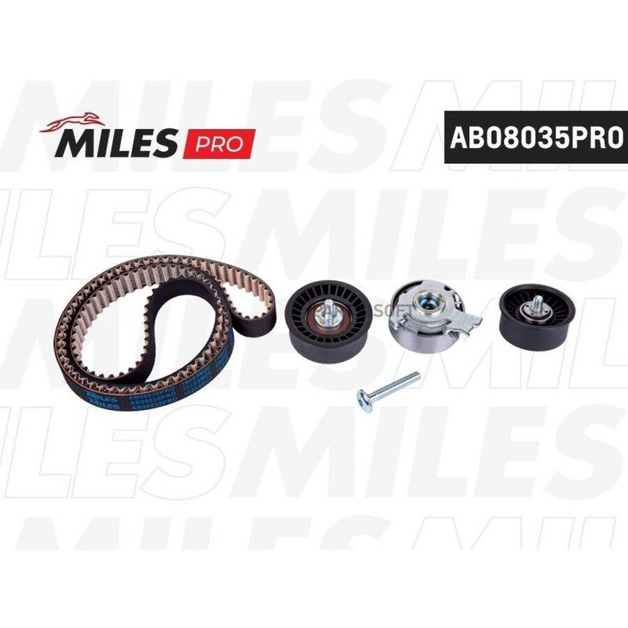 Ремкомплект ГРМ OPEL/GM 1.4-1.8 PRO от официального дистрибьютора, MILES, артикул AB08035PRO