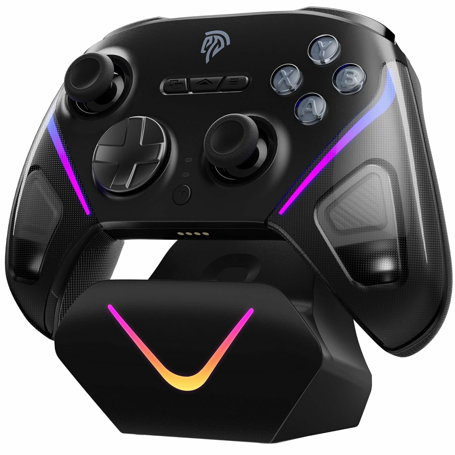 Беспроводной игровой контроллер EasySMX D10 – джойстики с защитой от дрифта TMR, двухрежимные триггеры, частота опроса 1000 Гц, механические кнопки, RGB-подсветка – Bluetooth-геймпад для ПК/Switch/Switch2/iOS/Android с зарядной док-станцией.