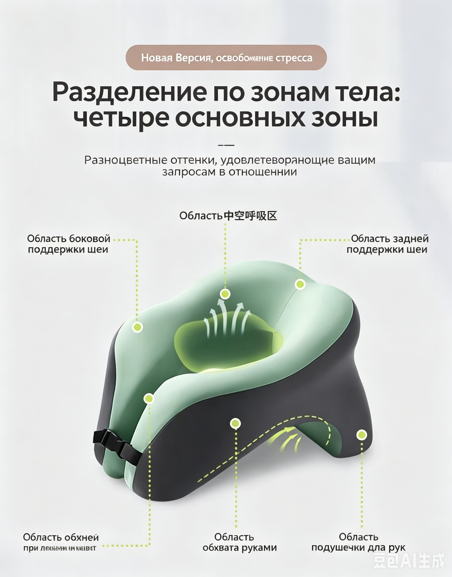 Подушка для шеи Удобная подушка для шеи снятие усталости шеи дома и в дороге — фото 1