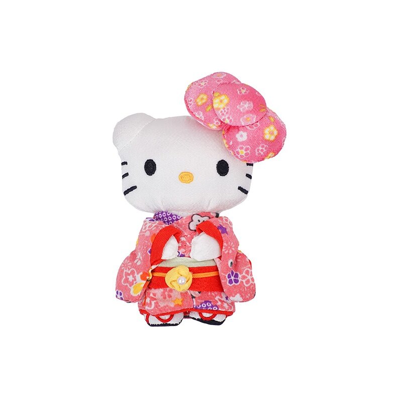 Sanrio Hello Kitty Хелло Китти Ярко-красный кимоно Милый плюшевые брелки 20 см
