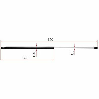 Амортизатор капота SAT ST-53440-06060 Toyota Camry XV40 06-11, Camry UAE/USA 06-11 справа=слева