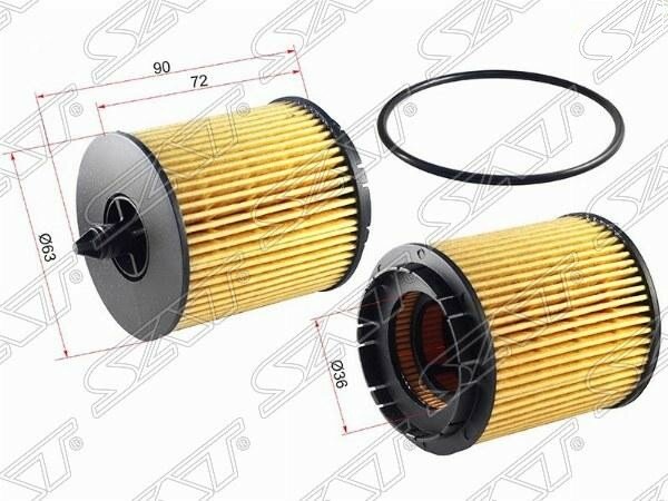 Фильтр масляный SAT ST-X9317-5493 Chevrolet Captiva 06-15, Opel Antara 06-15