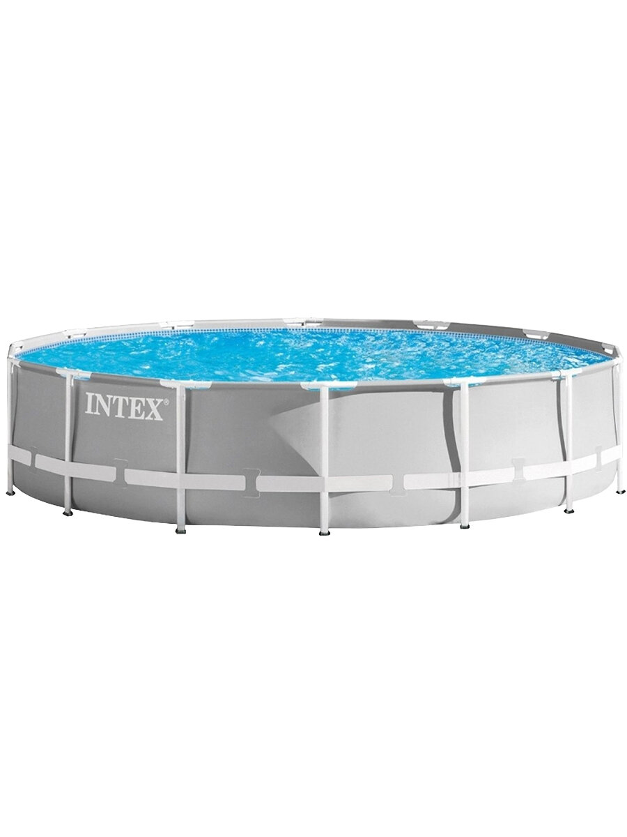 Бассейн каркасный 427х107см INTEX, фильтр-насос, лестница, подстилка, тент, 12706л (Арт.26720NP)