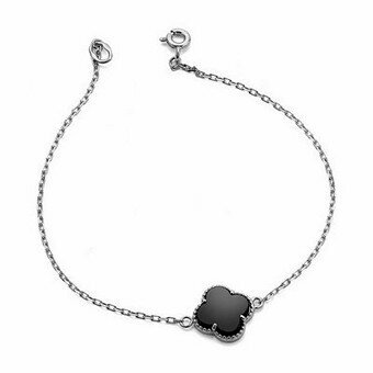 Браслет JEWELIN, серебро, 925 проба, оникс