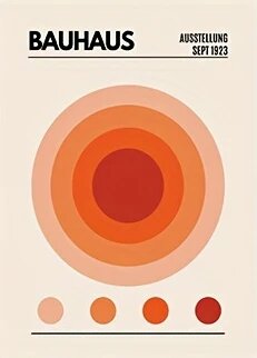 Абстрактный постер Bauhaus, 30x40см, цвет 41