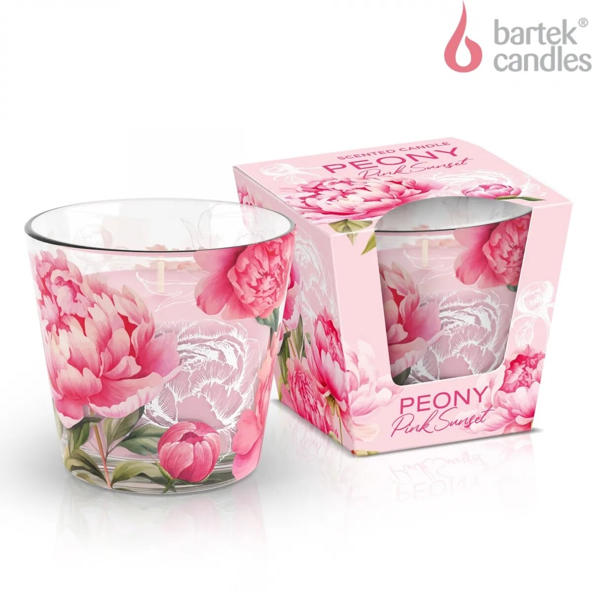 BARTEK Арома-свеча "Peony Pink Sunset" 115g