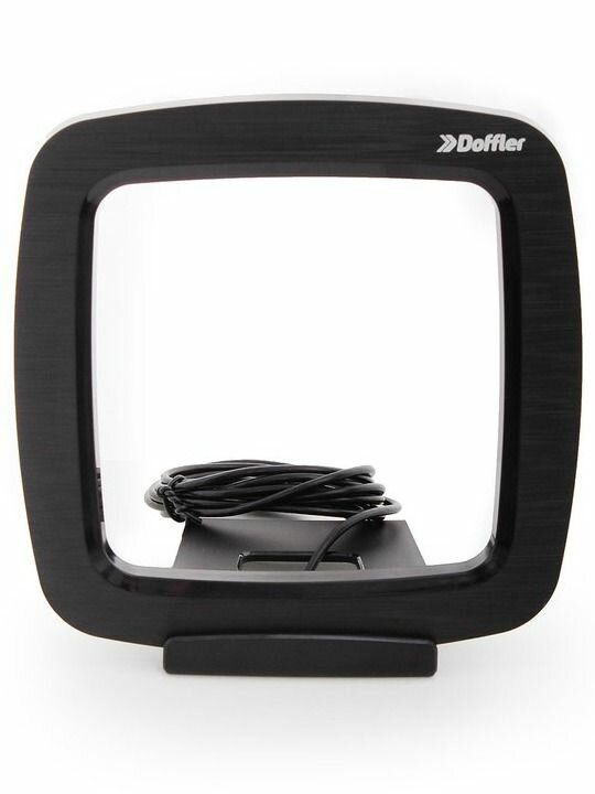 Антенна телевизионная комнатная DOFFLER ATV-058, цифровая DVB-T2, UHF (ДМВ), DVB-T, пассивная, кабель 1,5 м, черная