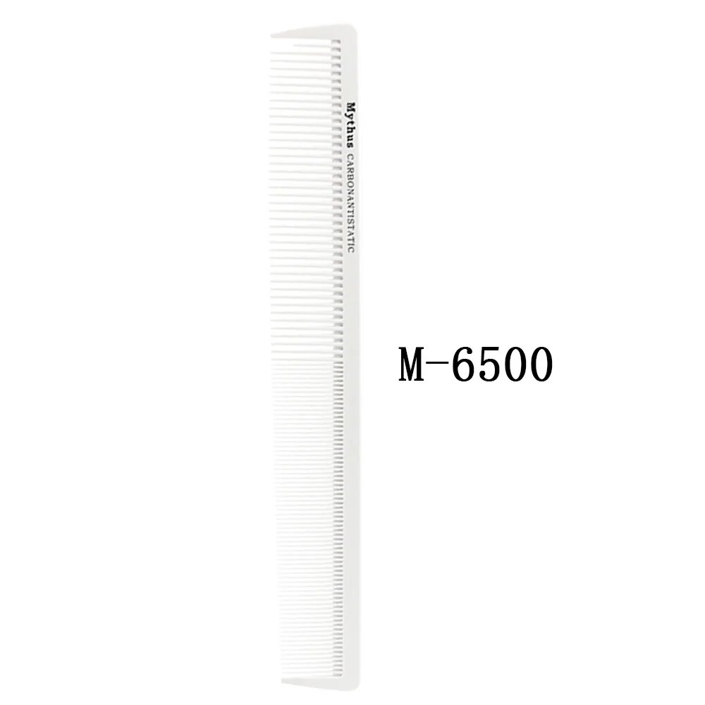 Happy Barber карбоновая расческа Mythus белая M-6500