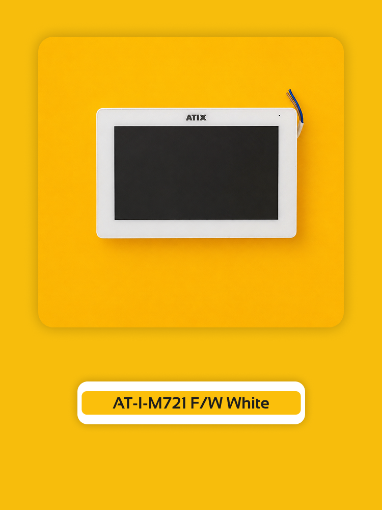AT-I-M721F/IW — монитор видеодомофона с 7″ IPS-сенсорным экраном, Wi-Fi/LAN, поддержкой Smart Life
