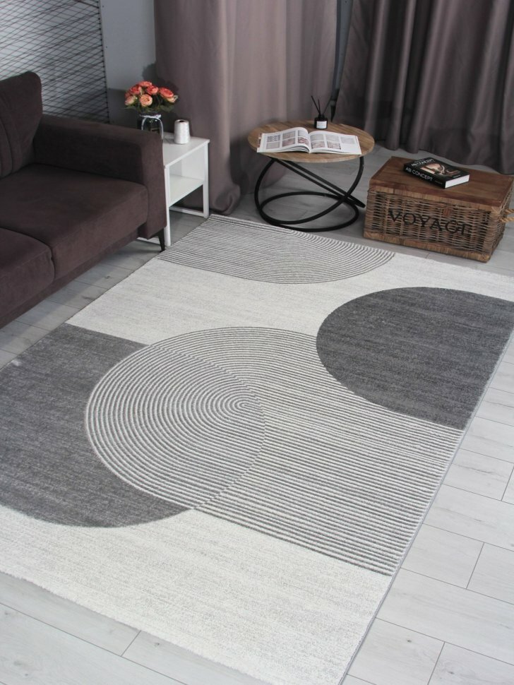 Ковер GL235G - GREY / GREY - Прямоугольник - коллекция NENSI (2.4 х 3.4 м)