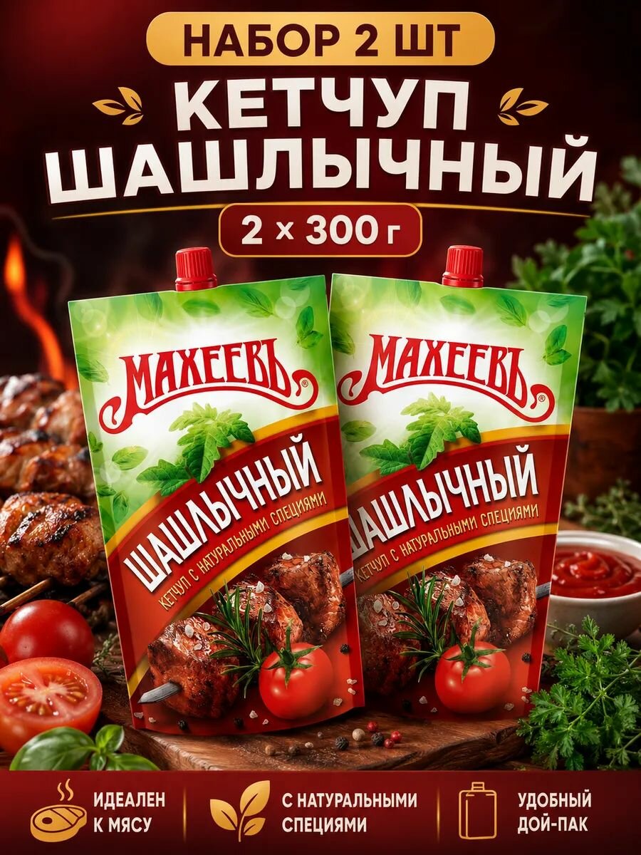 Кетчуп 2 штуки по 300 грамм