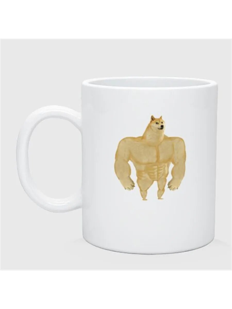 Мем собака качок Doge Кружка