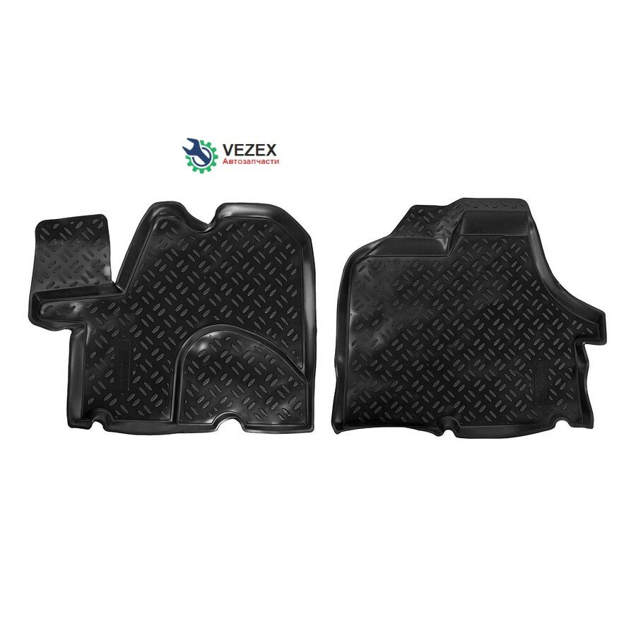 AIRLINE ACM-PS-24 Ковры для Fiat Ducato II (244) (02-, 07-11 Елабуга), 2 шт, выс. борт, 1й ряд, ТЭП, черн. (ACM-PS-24