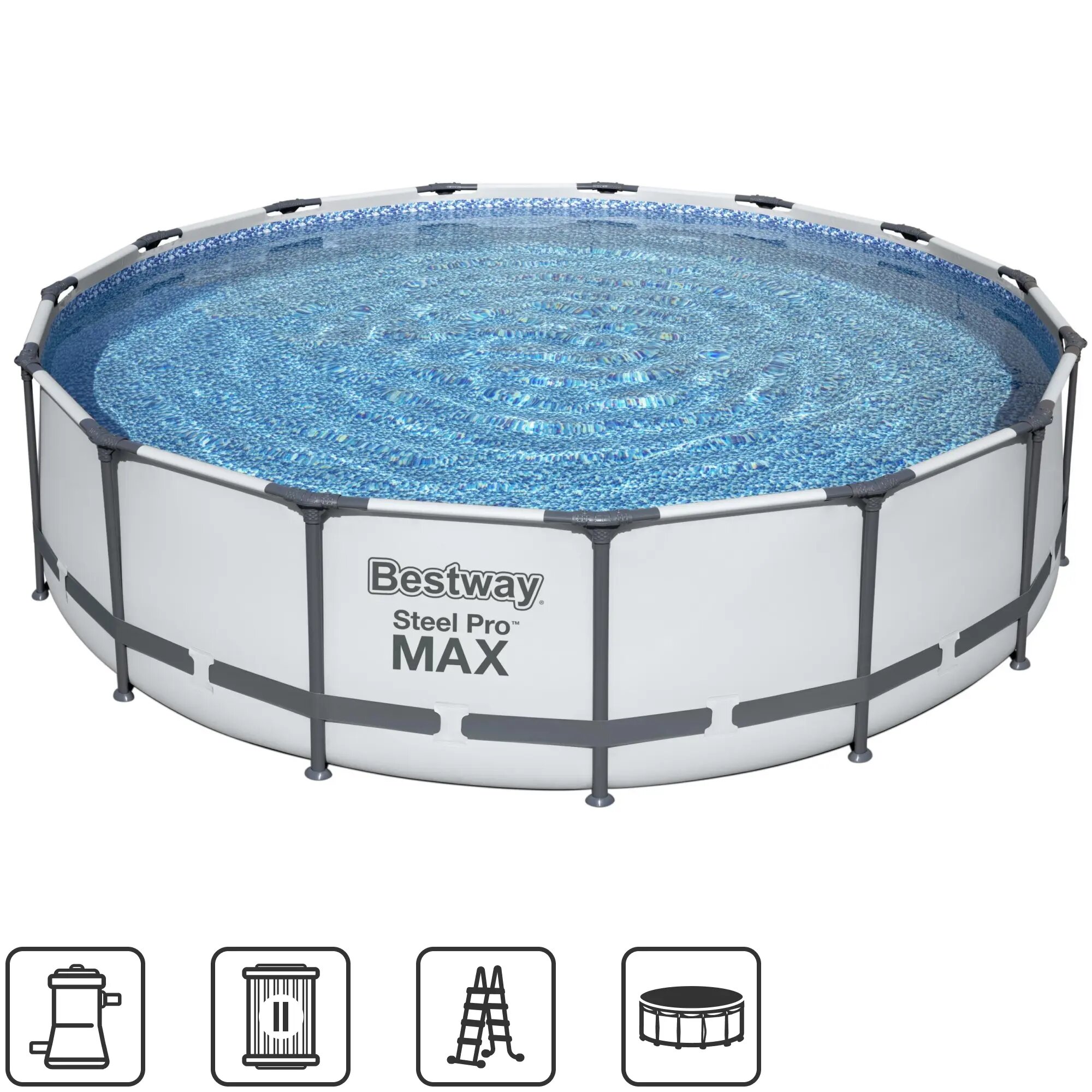 Бассейн Bestway 56488, круглый, глубина 107см, диаметр 457см