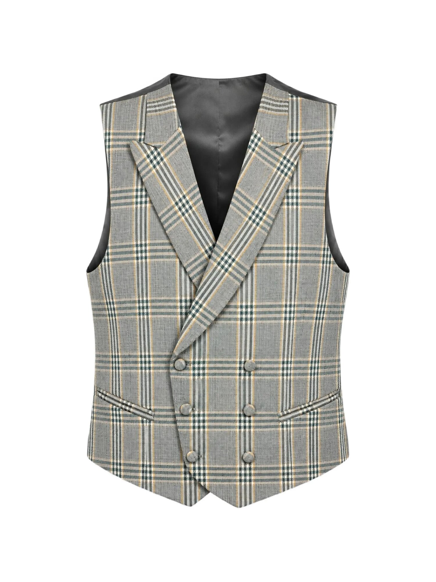 Пальто Check-pattern double-breasted waistcoat
