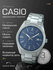 Наручные часы CASIO, серебряный, синий, фиолетовый