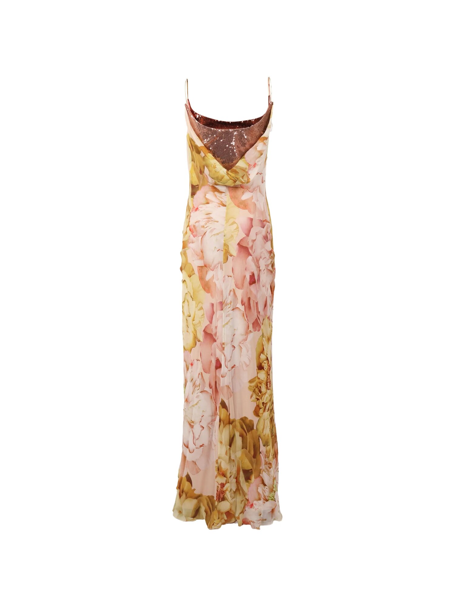 Платье Sequin-embellished floral-print maxi dress
