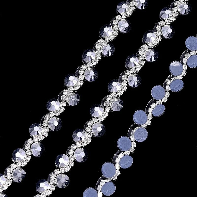 Ducrystal стеклянная цепочка со стразами 10 мм Серебряный, Silver