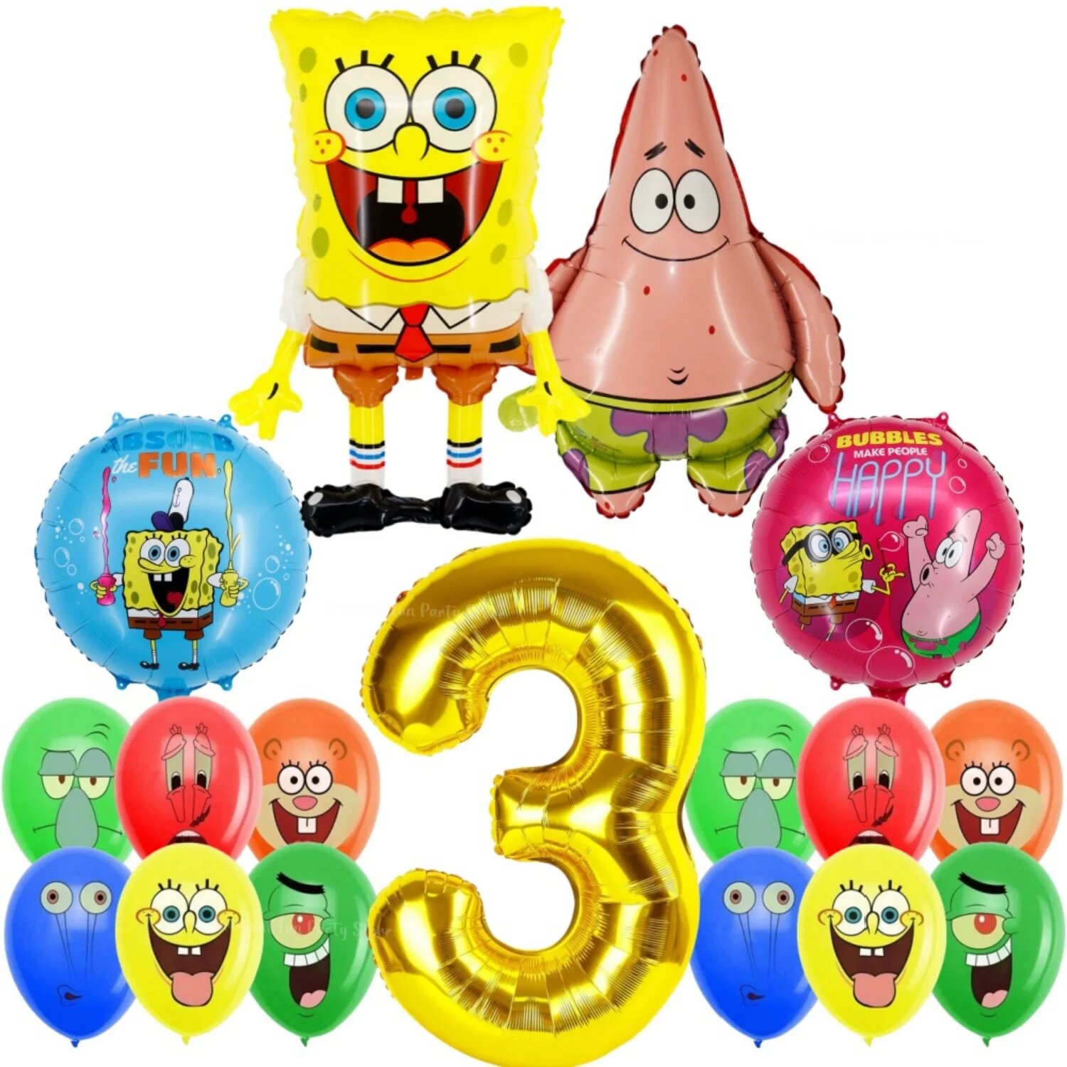 Набор для дня рождения Спанч Боба Potdemiel Balloon Suit 3-17pcs