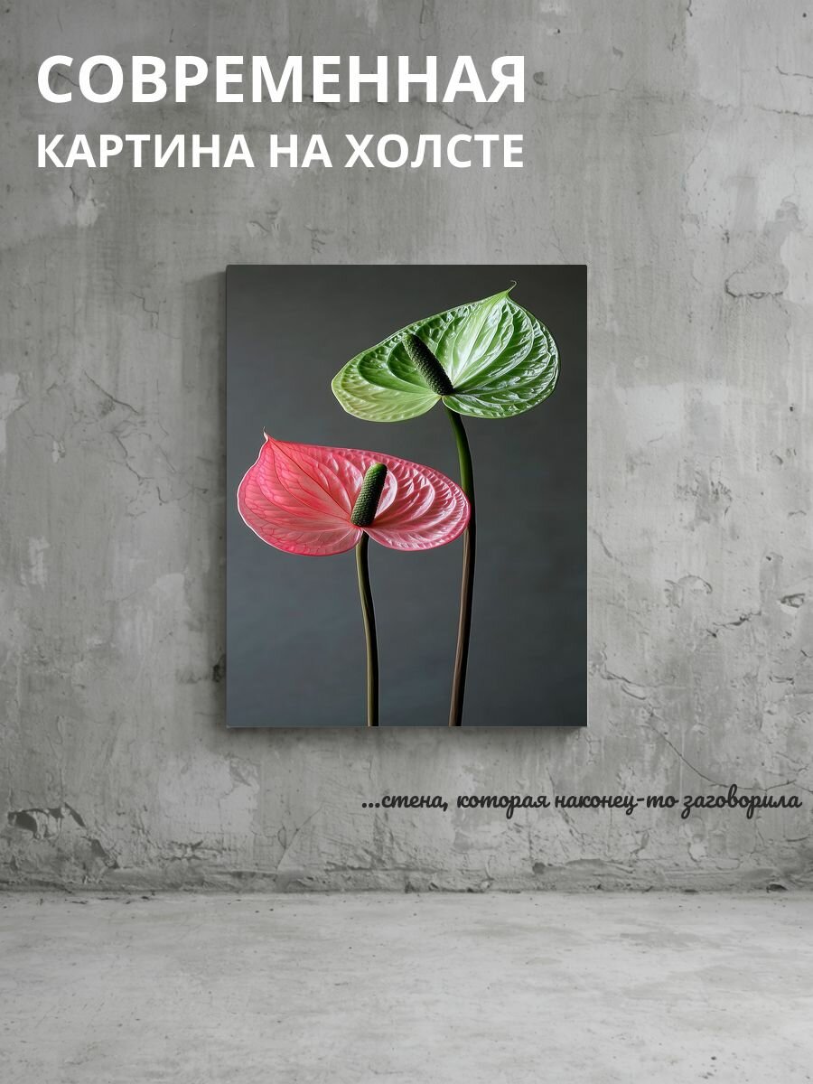 Картина на холсте Вертикальная абстракция 30x40 см